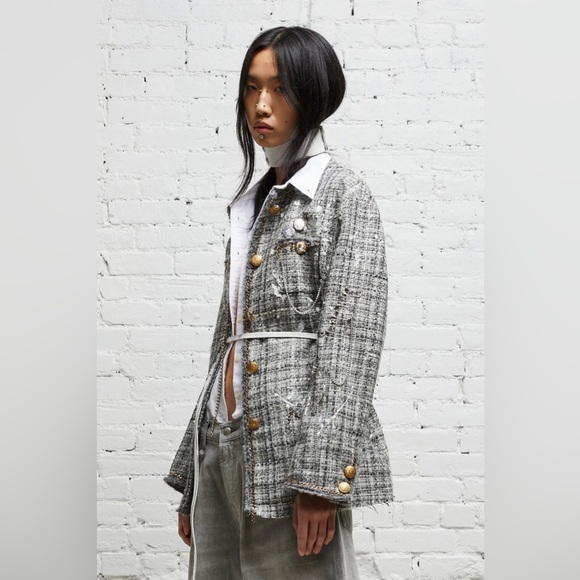 R13 | Jackets & Coats | R3 Slouch Tweed Jacket Size Medium | Poshmark